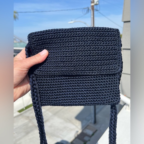 The Sak | Bags | Vintage Y2k The Sak Navy Blue Mini Flap Crochet ...